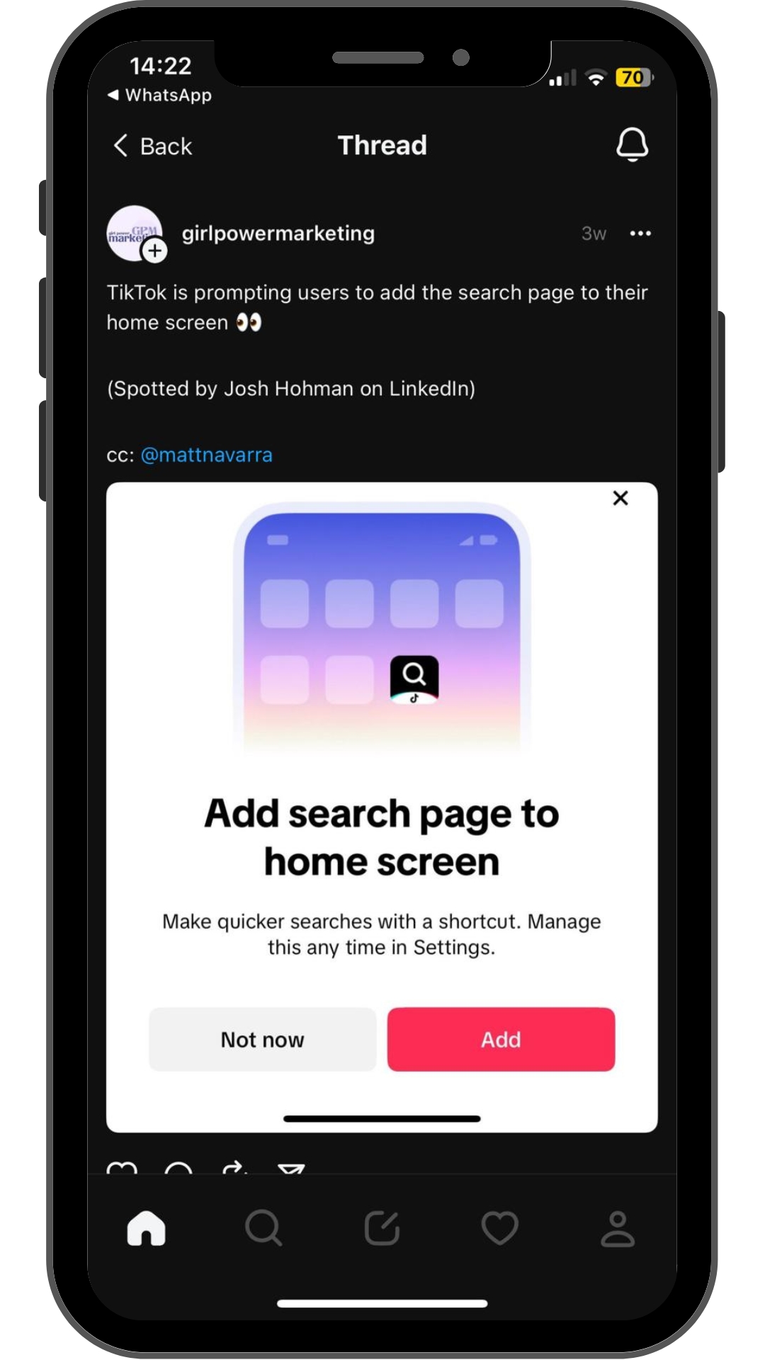 TikTok Search Gets A New Dedicated Shortcut
